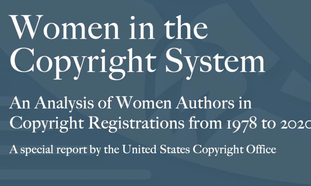 Women represented 38.5% of authors of works registered in the US in ...